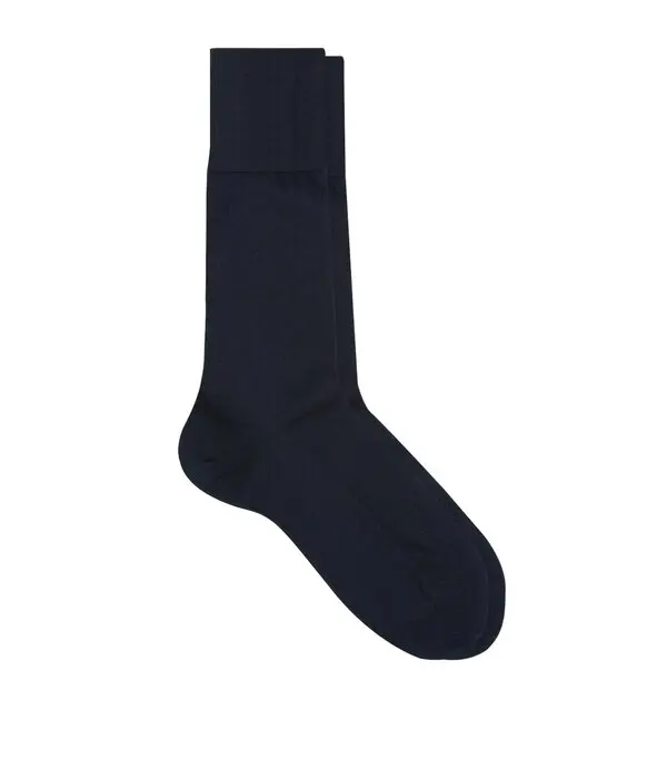 Falke Wool-silk No.6 Socks - Navy