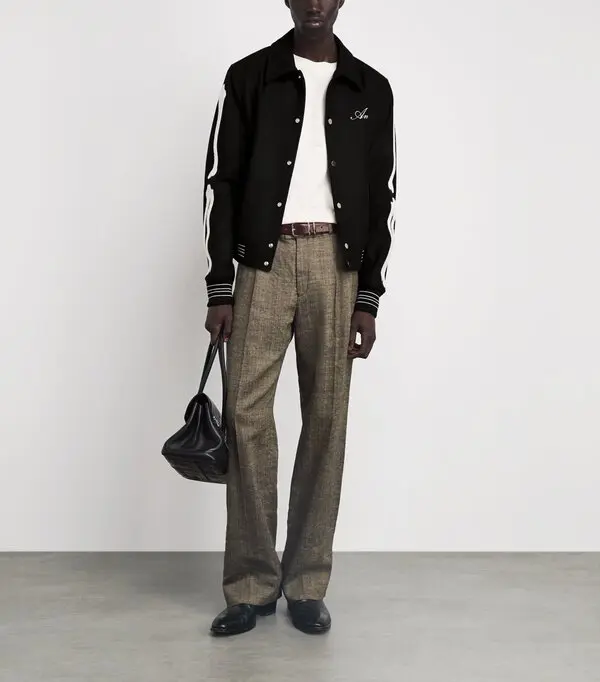 Amiri Wool Bones Varsity Jacket