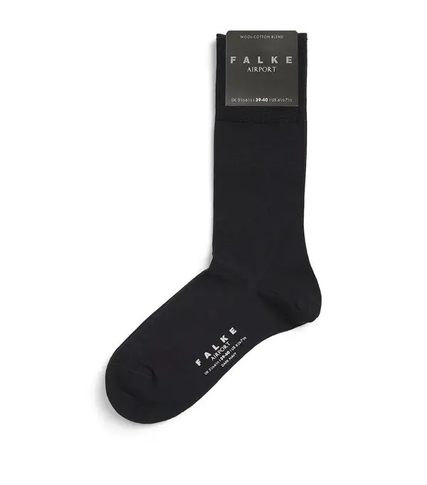 Falke Virgin Wool-blend Airport Socks - Navy