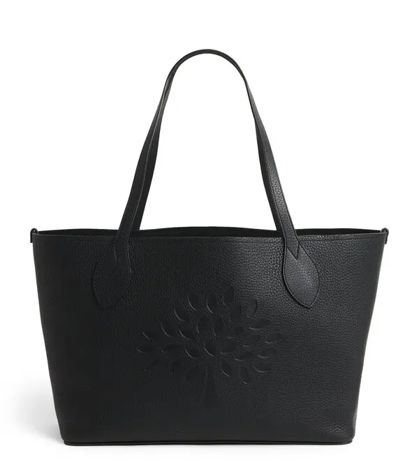 Mulberry Grained Leather Tree Tote Bag - Black