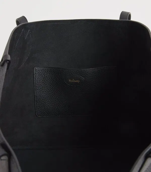 Mulberry Grained Leather Tree Tote Bag - Black