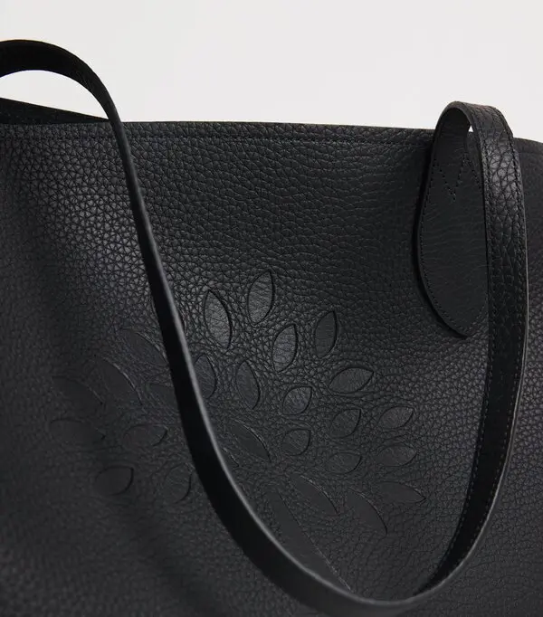 Mulberry Grained Leather Tree Tote Bag - Black