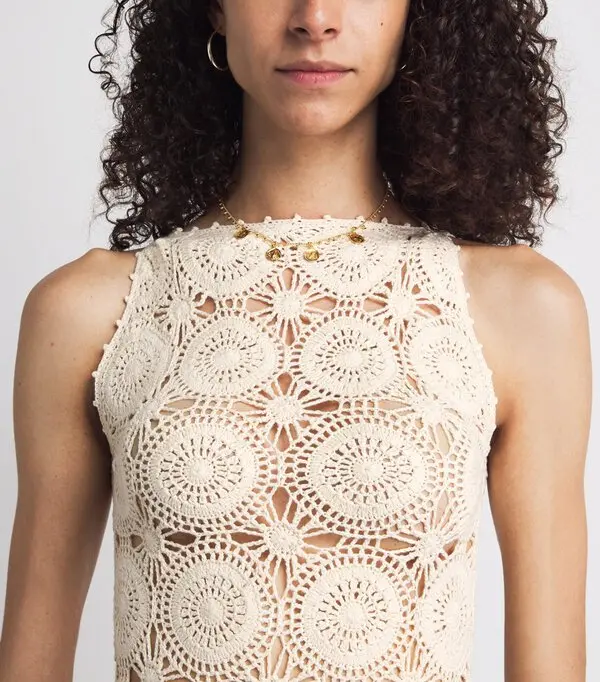 Escvdo Crochet Siula Maxi Dress