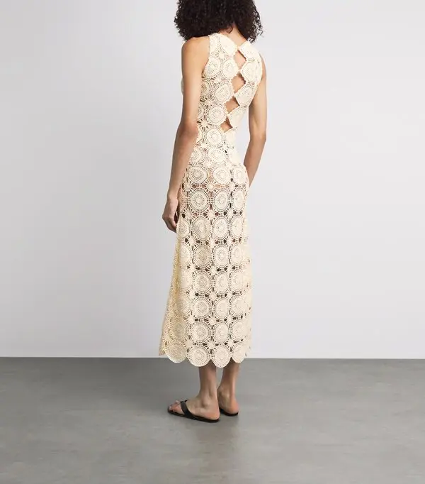 Escvdo Crochet Siula Maxi Dress
