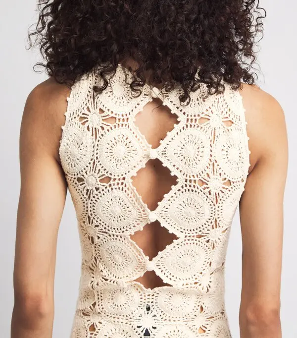Escvdo Crochet Siula Maxi Dress