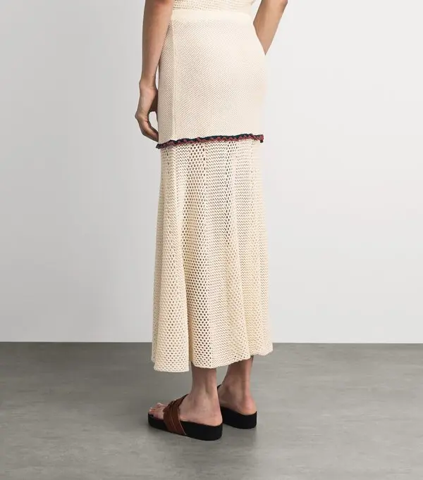 Escvdo Crochet Maxi Skirt