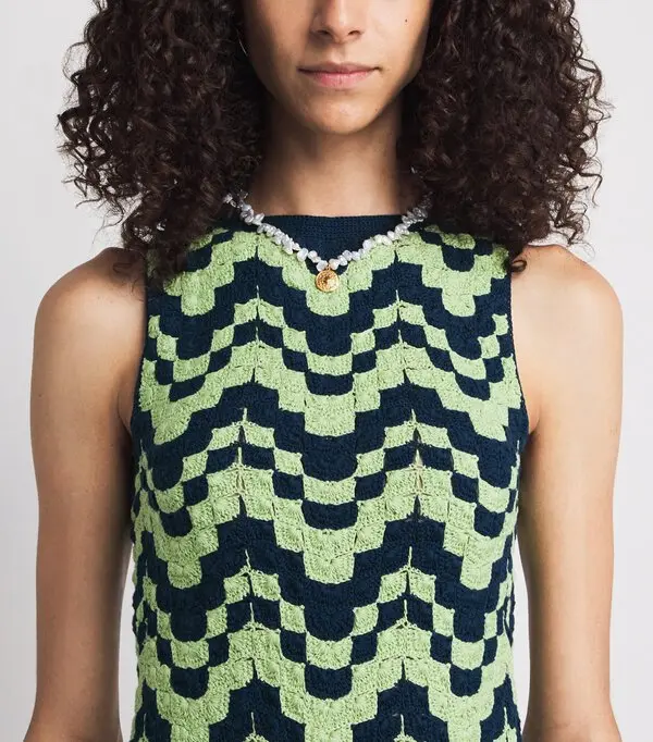 Escvdo Crochet Solana Mini Dress