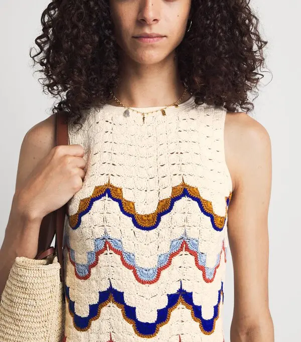 Escvdo Crochet Alma Mini Dress