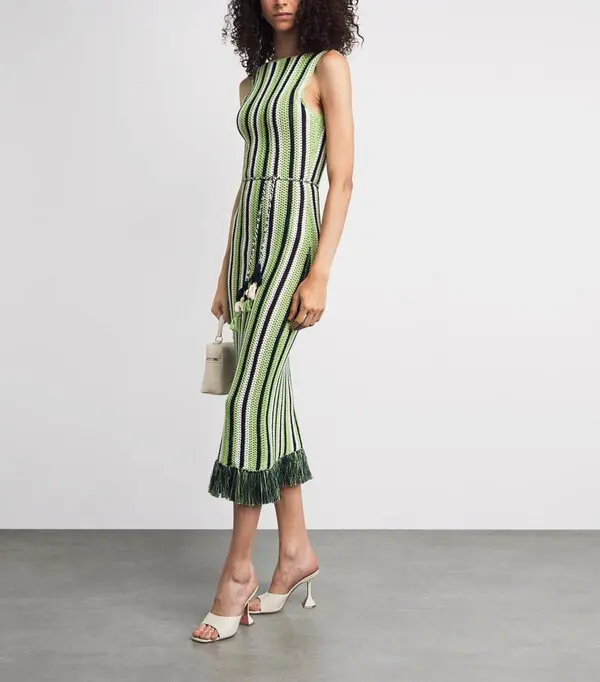 Escvdo Fringe Misti Midi Dress