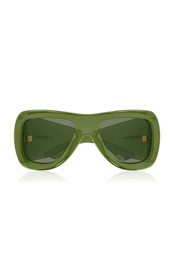 Saint Laurent Howl Square-framed Acetate Sunglasses - Green