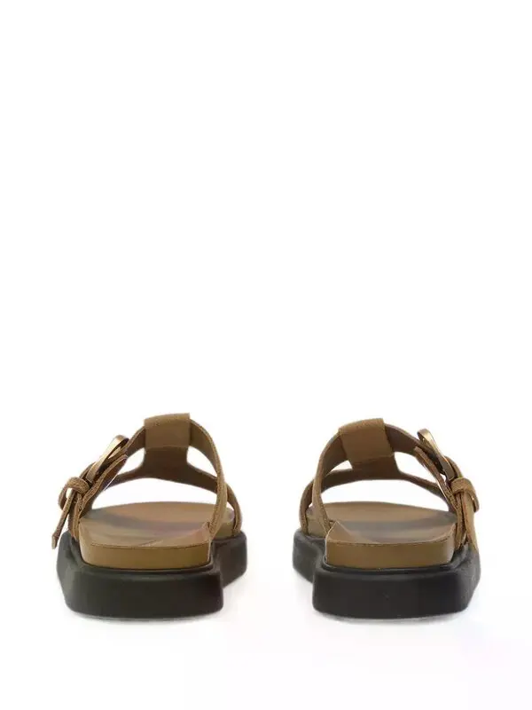 Clarks Aristella West Buckle-fastening Flat Sandals - Brown