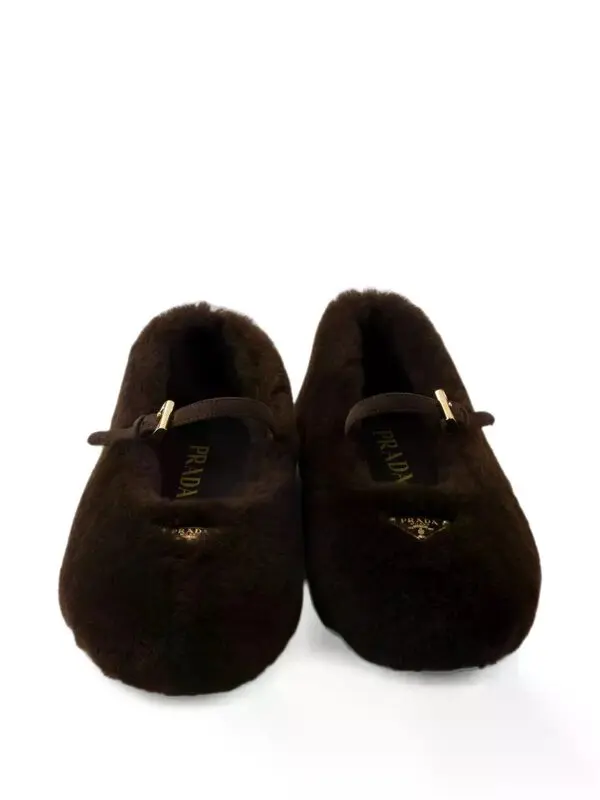 Prada Shearling Ballerinas