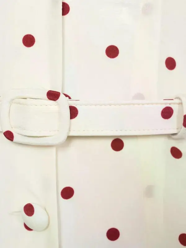 Alessandra Rich Polka-dot Ruffled Midi Dress
