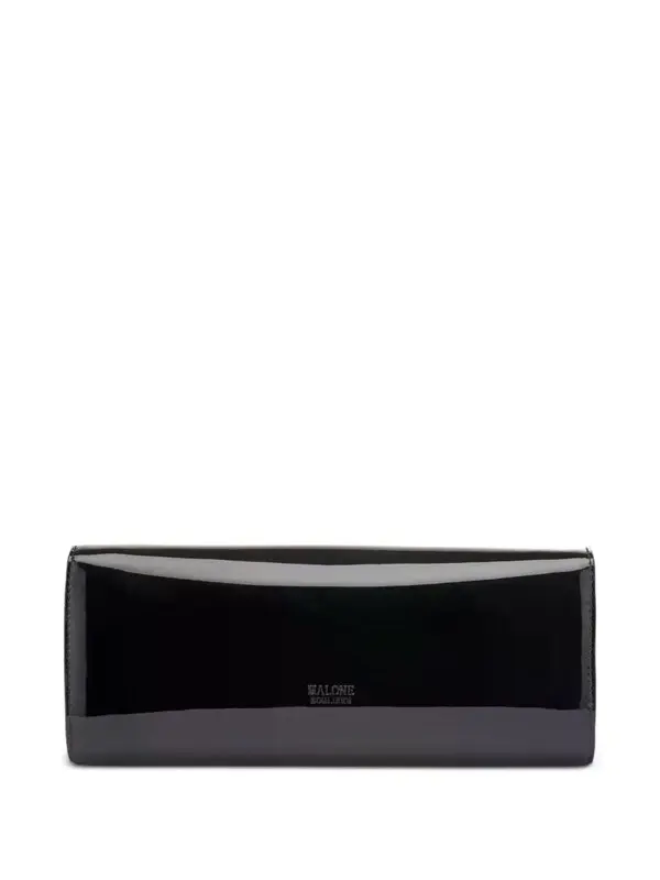 MALONE SOULIERS Vivien Patent-leather Clutch Bag - Black