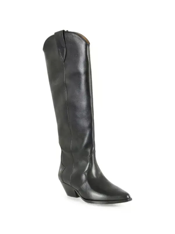 Isabel Marant Étoile Denvee Pointed-toe Cowboy Boots - Black