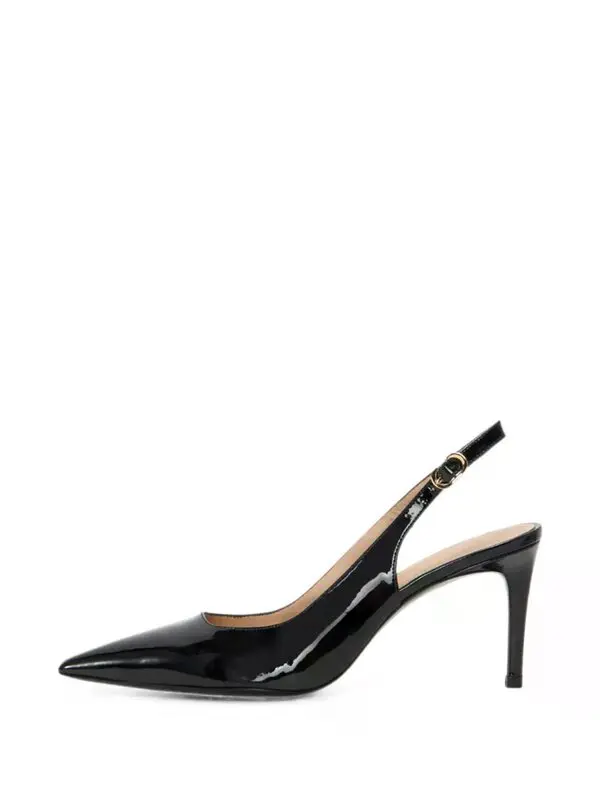 STUART WEITZMAN Power Patent-leather Slingback Pumps