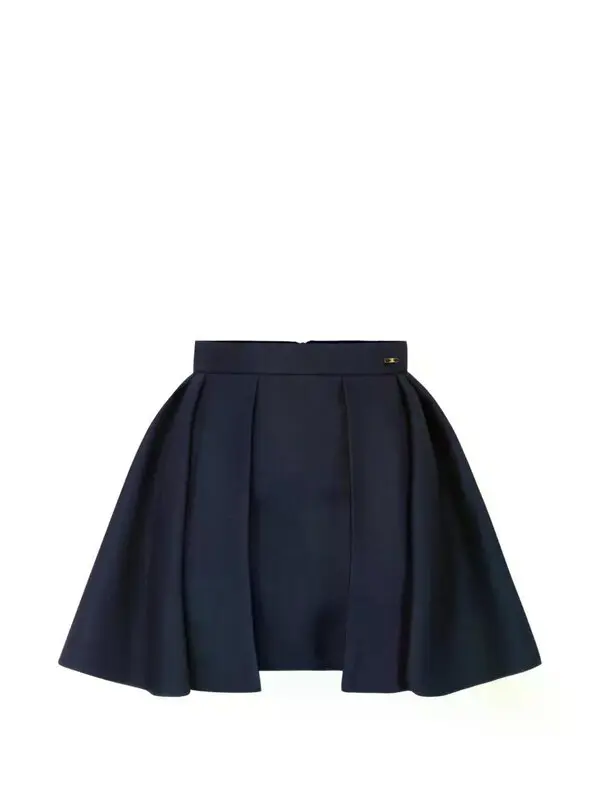Elisabetta Franchi Cool Wool Miniskirt - Blue