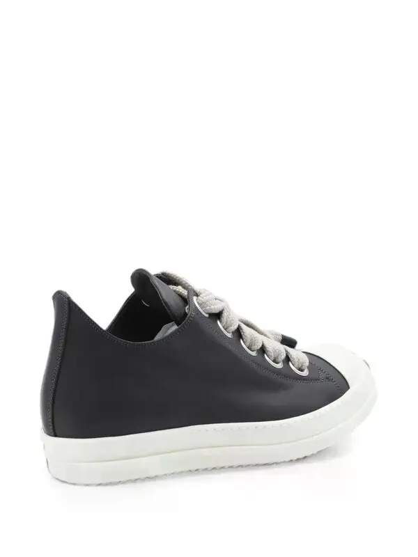Rick Owens Oversized-lace Leather Sneakers