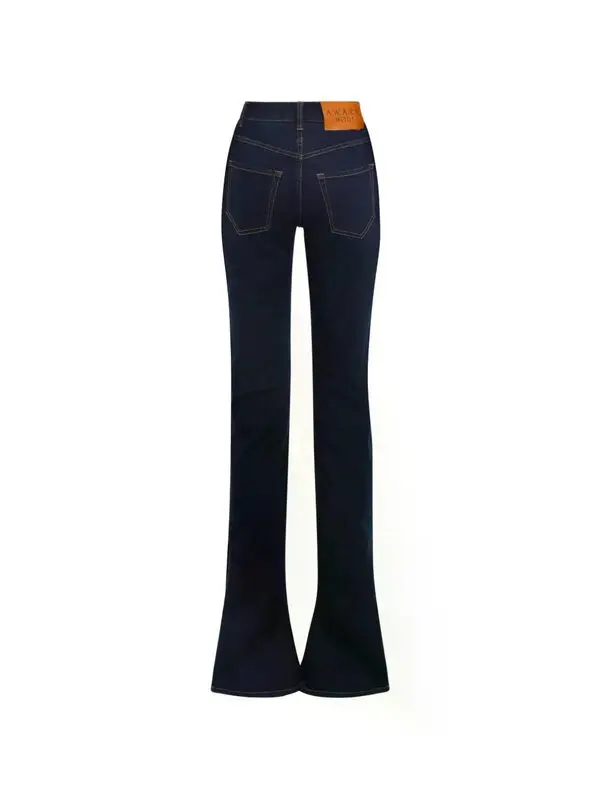 A.W.A.K.E. Mode Side-slit Flared Jeans - Blue