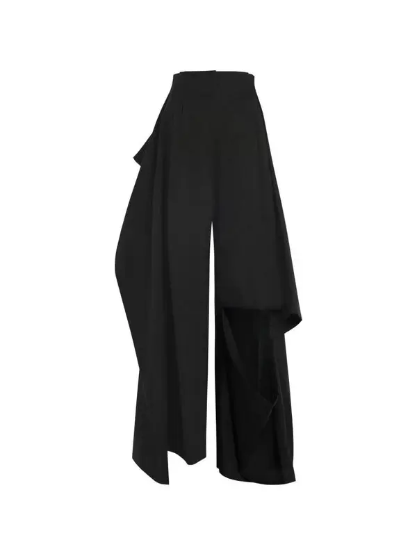 A.W.A.K.E. Mode Slit-knee Draped Trousers - Black