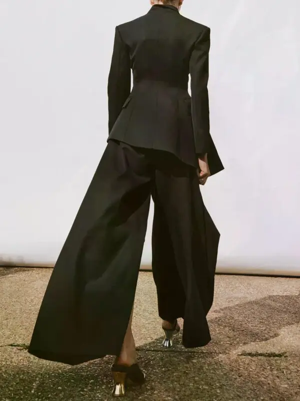 A.W.A.K.E. Mode Slit-knee Draped Trousers