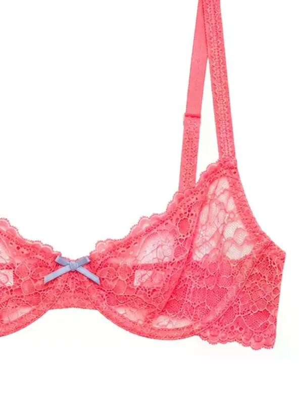 FLEUR DU MAL Bianca Lace Balconette Bra - Pink