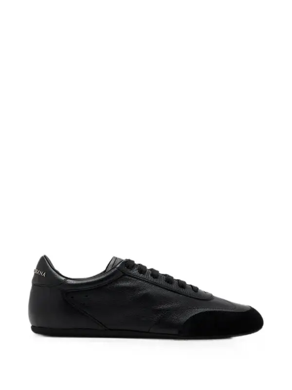 Dolce & Gabbana Panelled Leather Sneakers - Black