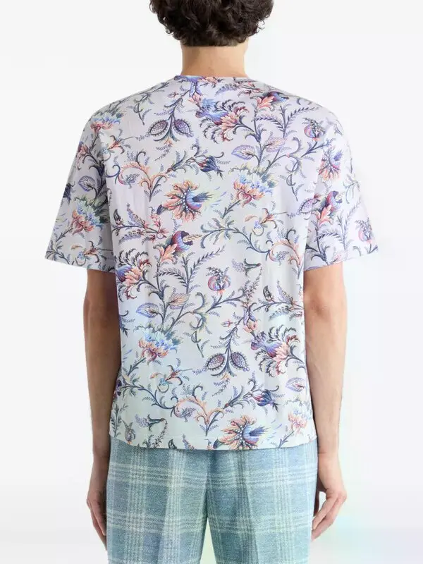 Etro Floral-motif Cotton T-shirt