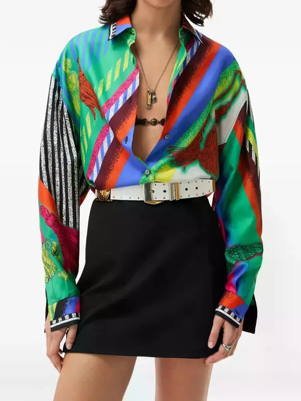 Versace Printed Silk Twill Shirt