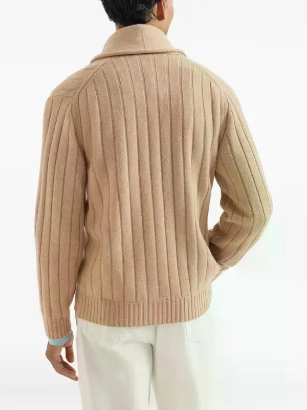 Brunello Cucinelli Cashmere Ribbed Cardigan