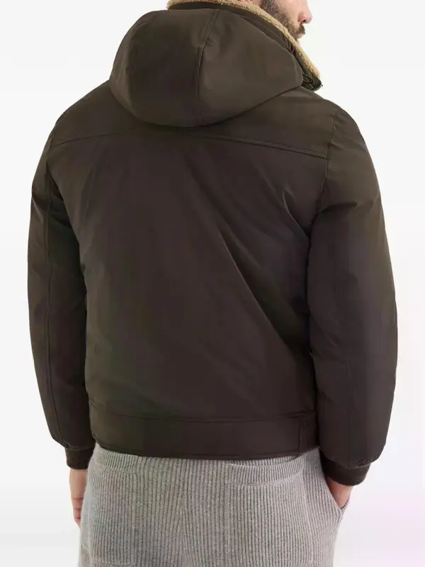 Brunello Cucinelli Stretch Bonded Nylon Down Jacket With Detachable Hood