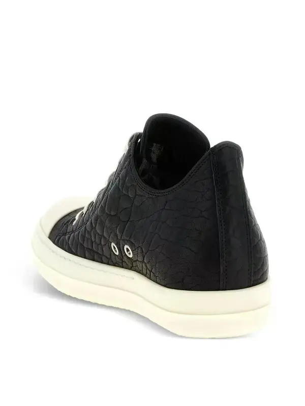 Rick Owens Crocodile-effect Leather Low-top Sneakers
