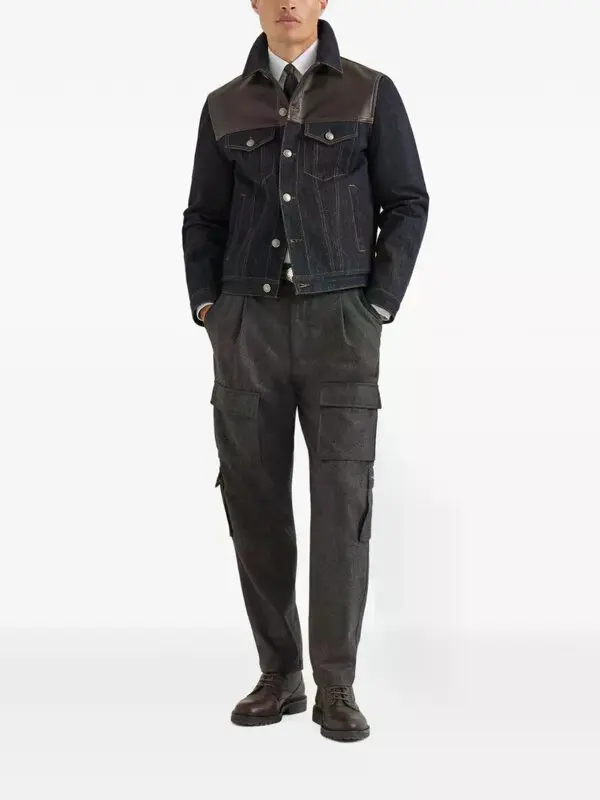 Brunello Cucinelli Virgin Wool Flannel Cargo Trousers