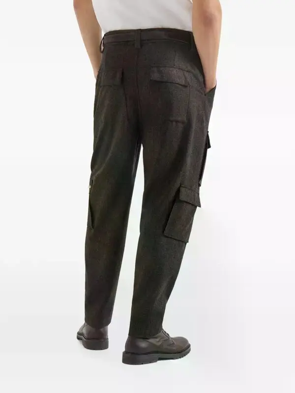 Brunello Cucinelli Virgin Wool Flannel Cargo Trousers