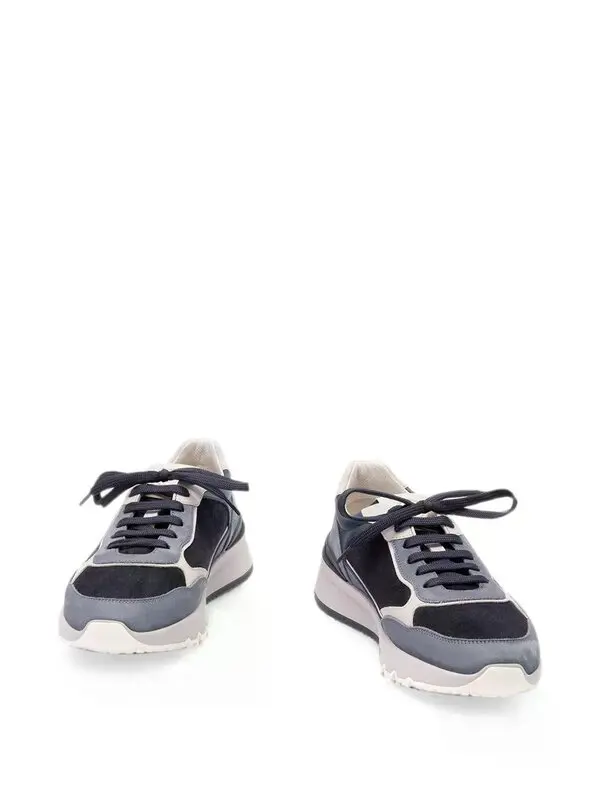 Brunello Cucinelli Panelled Leather Sneakers - Blue