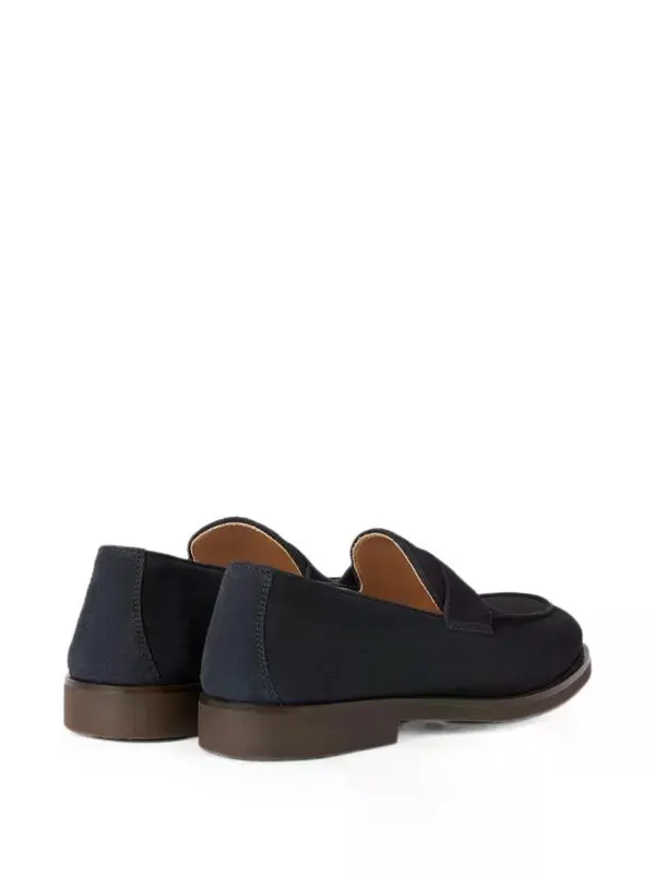 Brunello Cucinelli Suede Penny Loafers