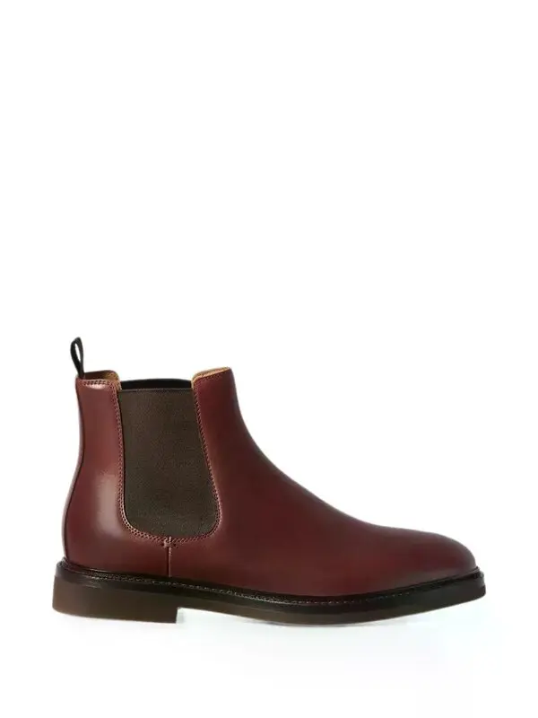 Brunello Cucinelli Waxed Calfskin Chelsea Boots - Brown