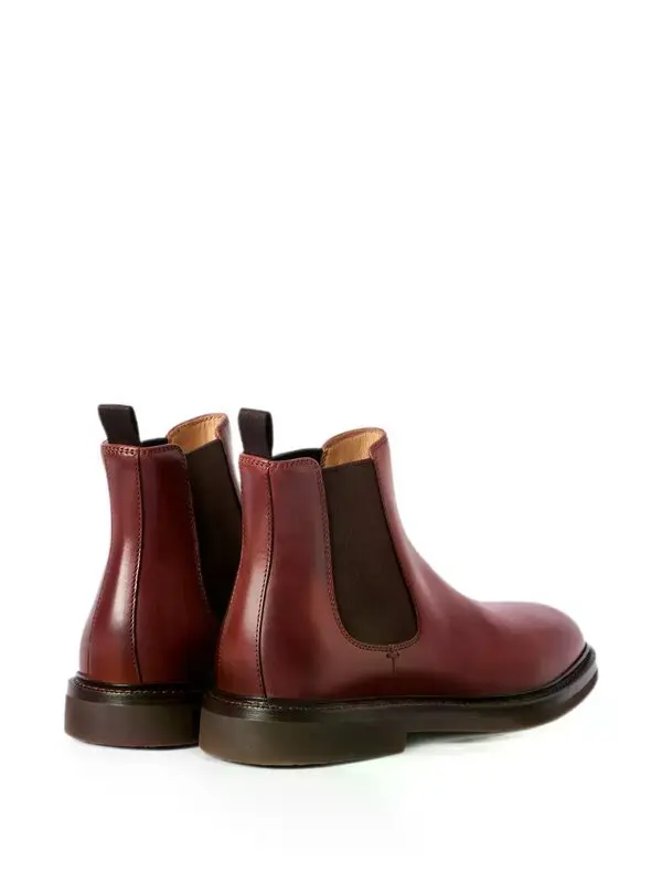 Brunello Cucinelli Waxed Calfskin Chelsea Boots