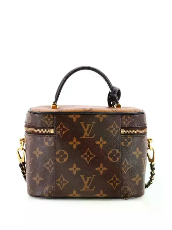 LOUIS VUITTON Vanity Handbag Reverse Monogram Canvas Pm Satchel - Brown