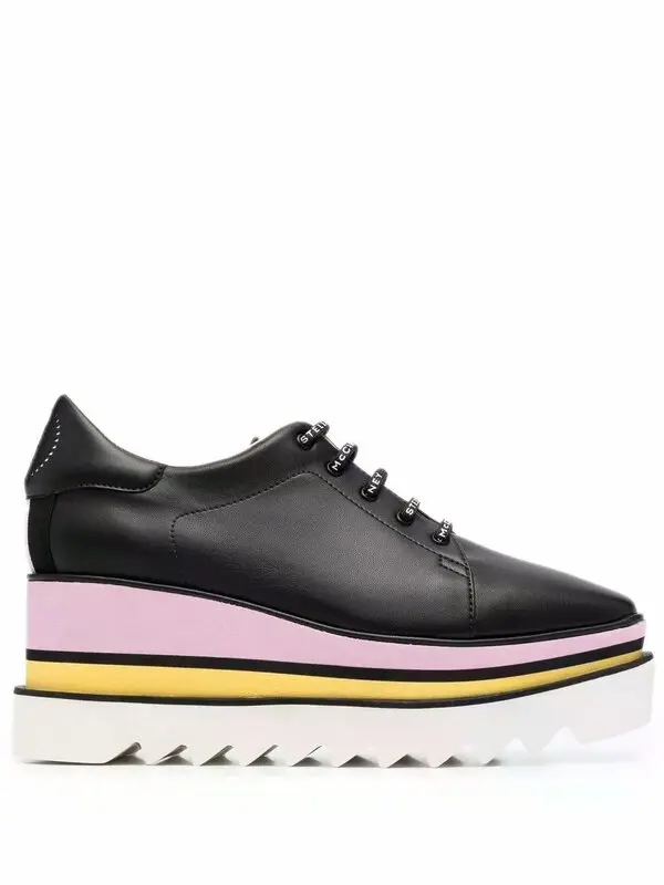 Stella McCartney Elyse Ridged Sole 80mm Sneakers - Black