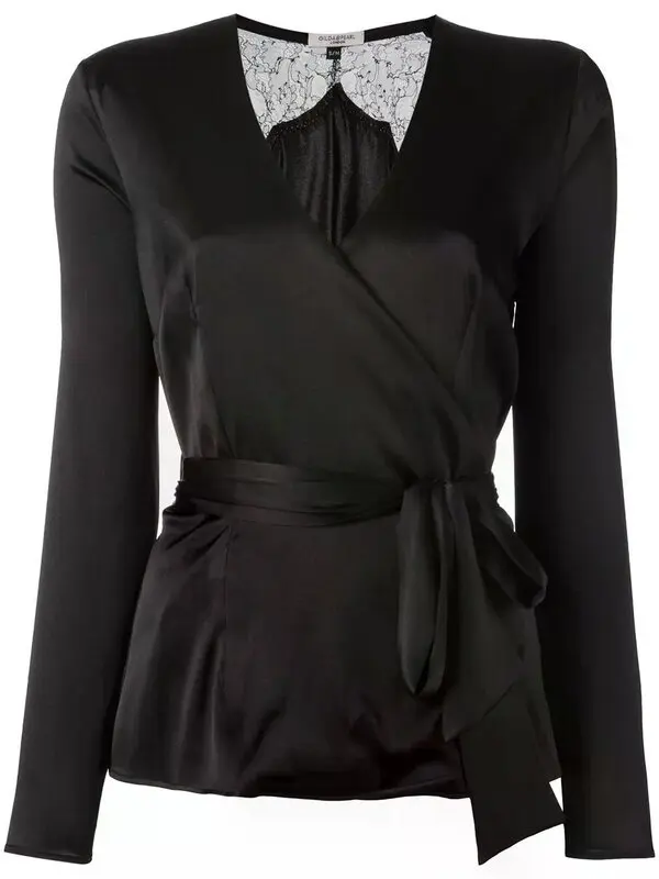 GILDA & PEARL Gilda Lace-embroidered Top - Black
