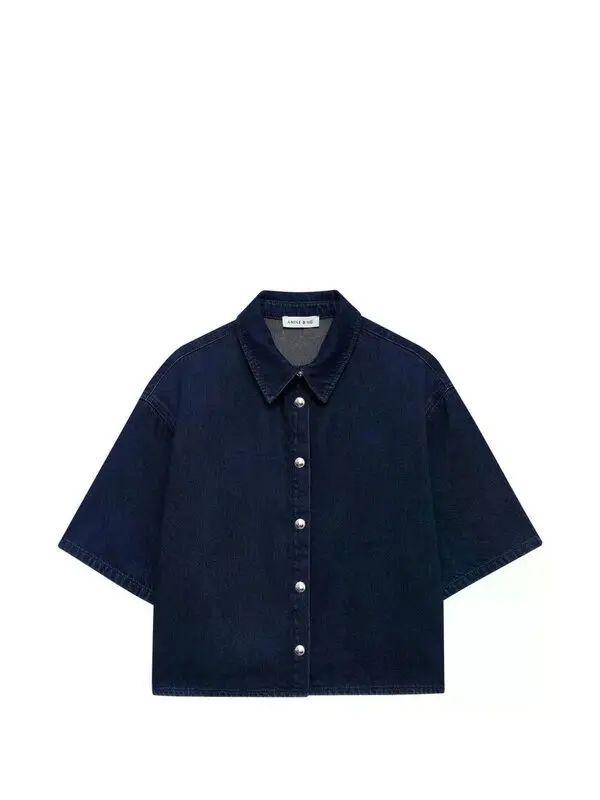 ANINE BING Lincoln Shirt Ink - Blue