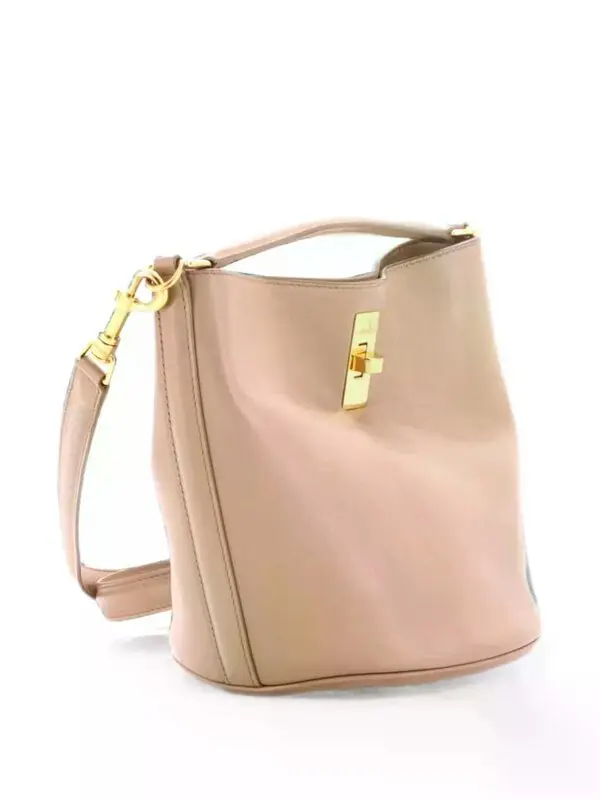 Celine 16 Bag Leather Teen Bucket Bag - Neutrals