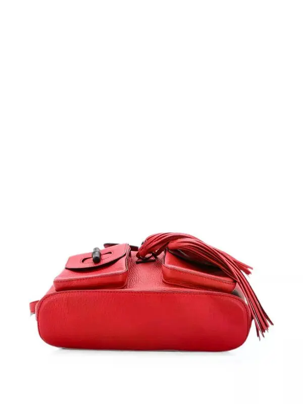 Gucci Bamboo Tassel Leather Medium Backpack
