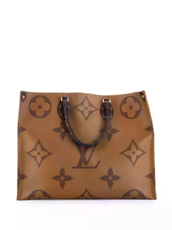 LOUIS VUITTON Onthego Reverse Monogram Giant Gm Tote Bag - Brown