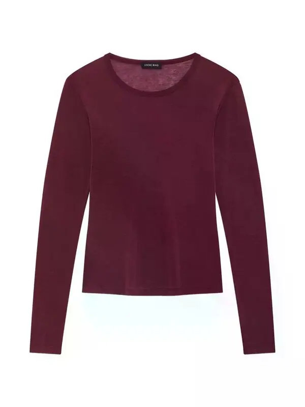 ANINE BING Sylvie Long-sleeve T-shirt - Red