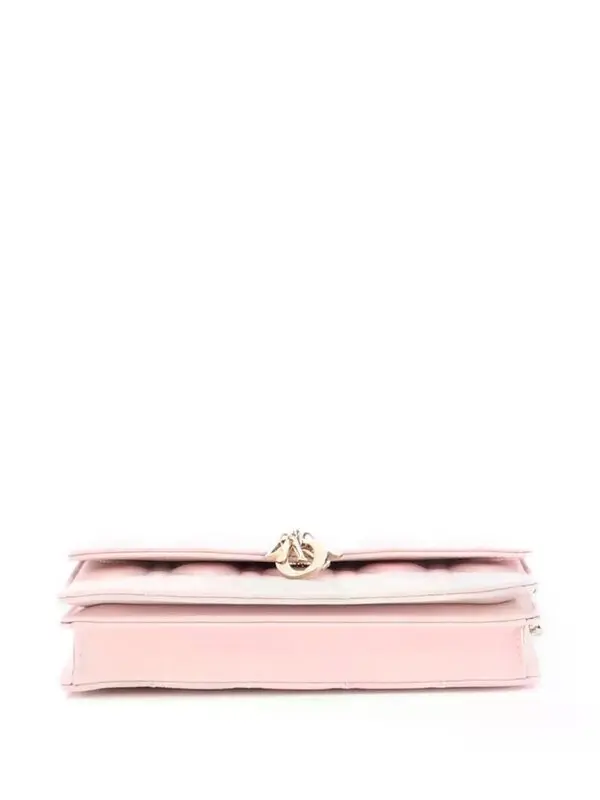Dior My Top Handle Flap Bag Cannage Quilt Lambskin Mini Crossbody Bag - Pink