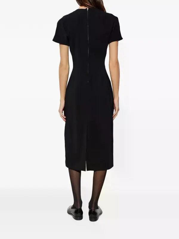 JIL SANDER Cady Short Sleeve Midi Dress - Black