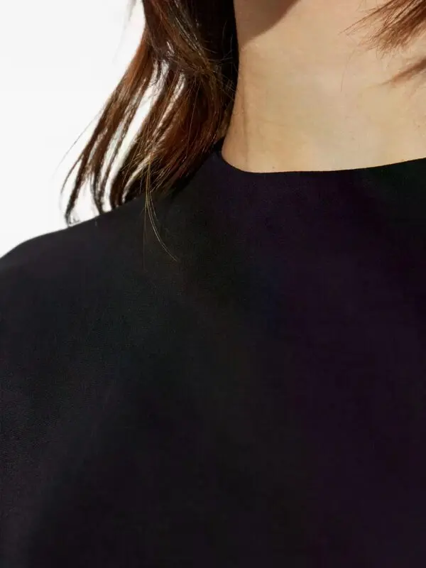 JIL SANDER Cady Short Sleeve Midi Dress - Black
