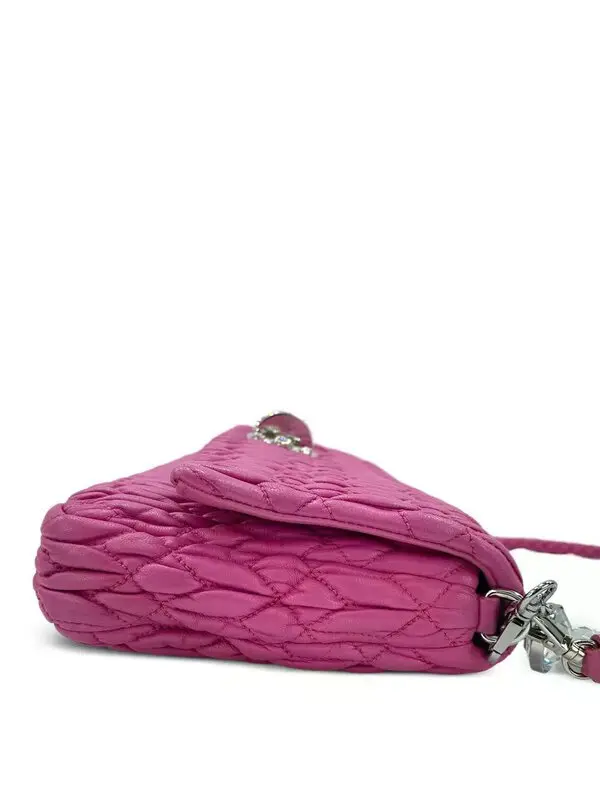 Miu Miu Nappa Crystal Matelassé Shoulder Bag